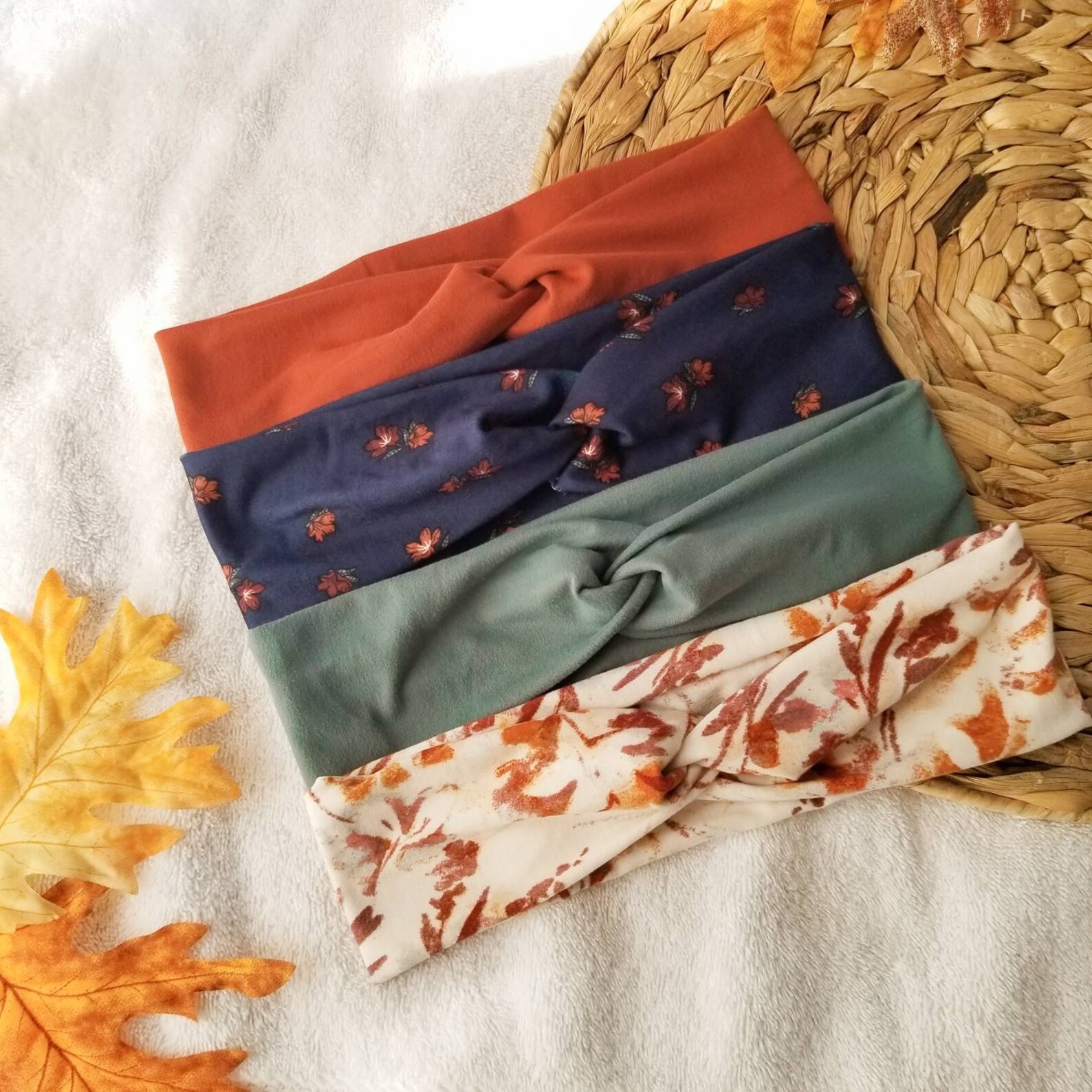 The Perfect Rust Twist Headband Button Headband - Etsy