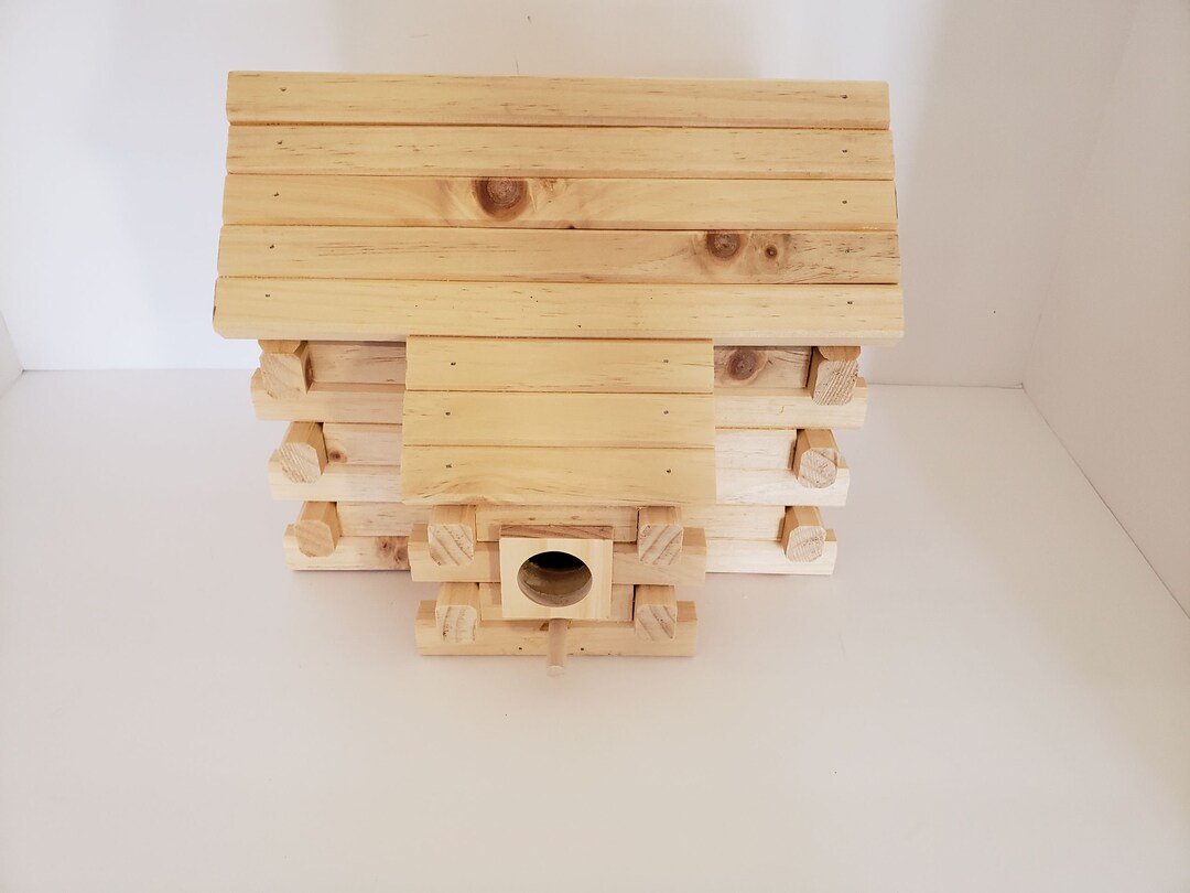 Hand Crafted Log Cabin Bird House - Etsy