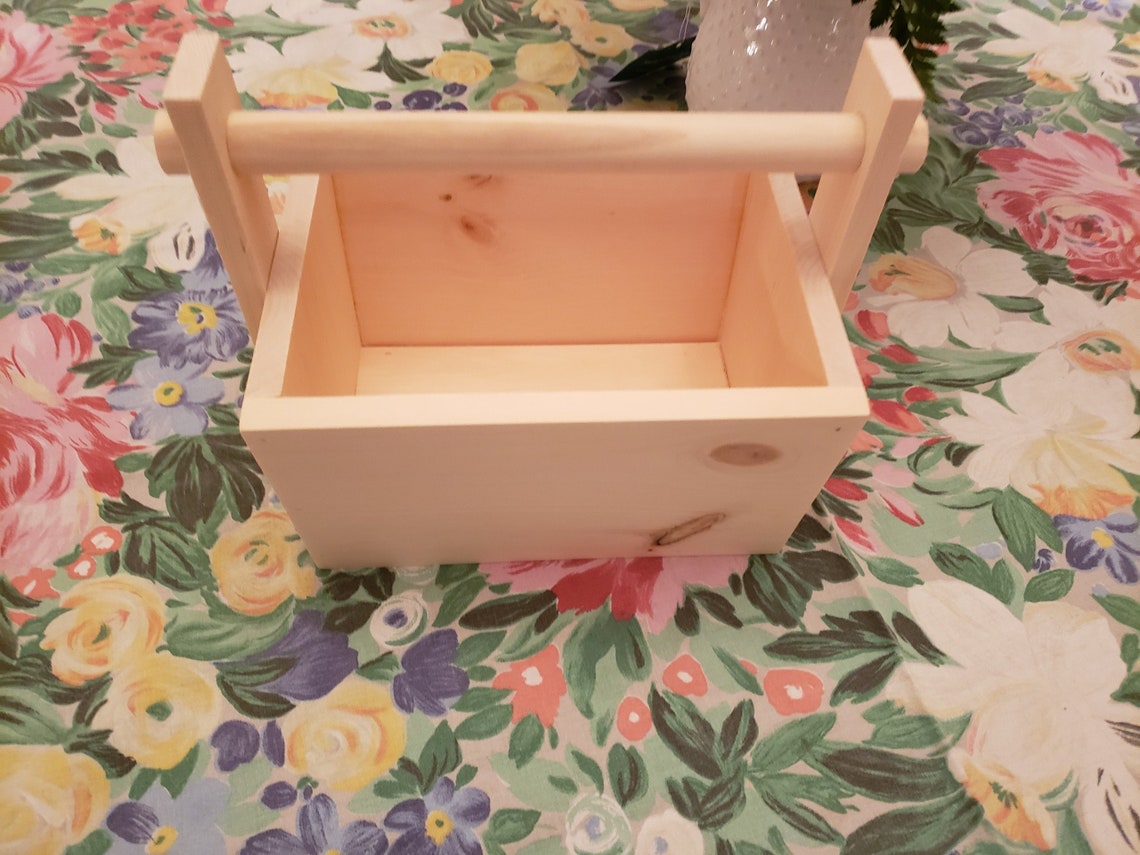 Mini Wooden Garden Tote Planter - Etsy