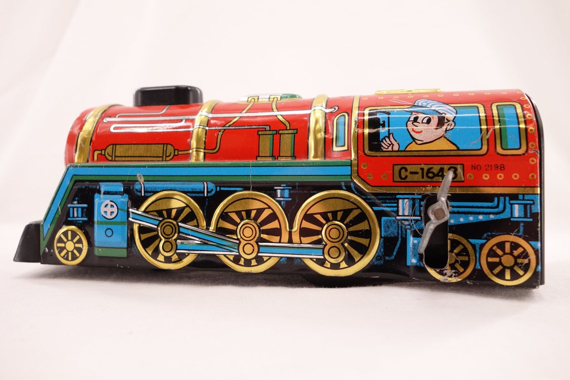Vintage Japan Yone Tin Wind up Toy Train Retro Engine - Etsy