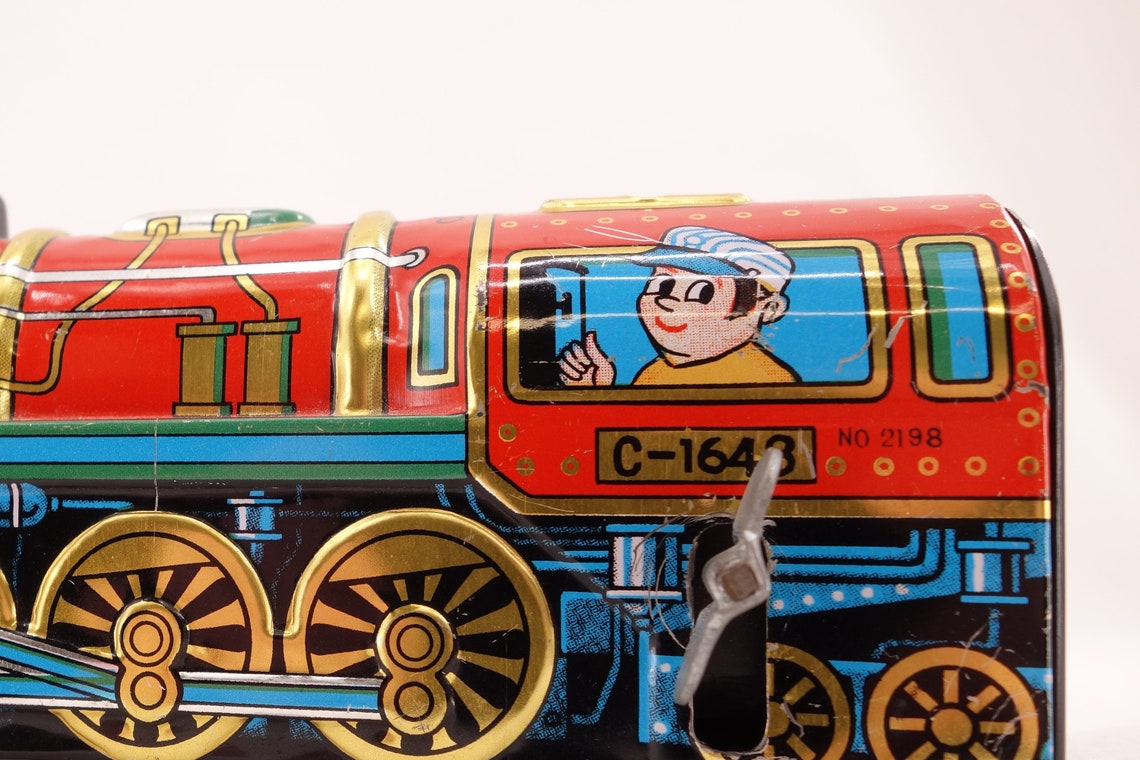 Vintage Japan Yone Tin Wind up Toy Train Retro Engine - Etsy