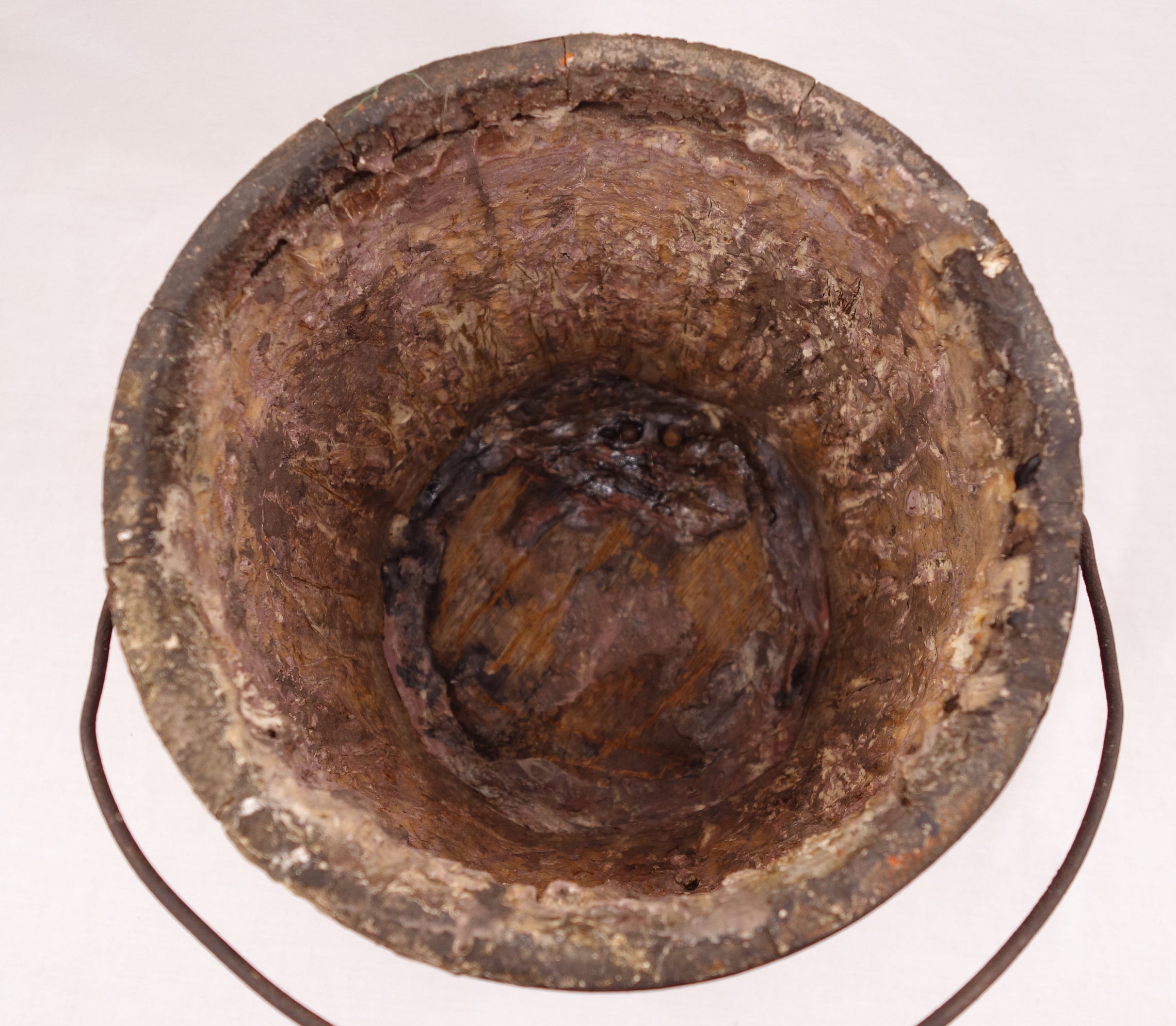 Antique 1800's Sterling White Lead Paint Company Wood Bucket With Metal ...