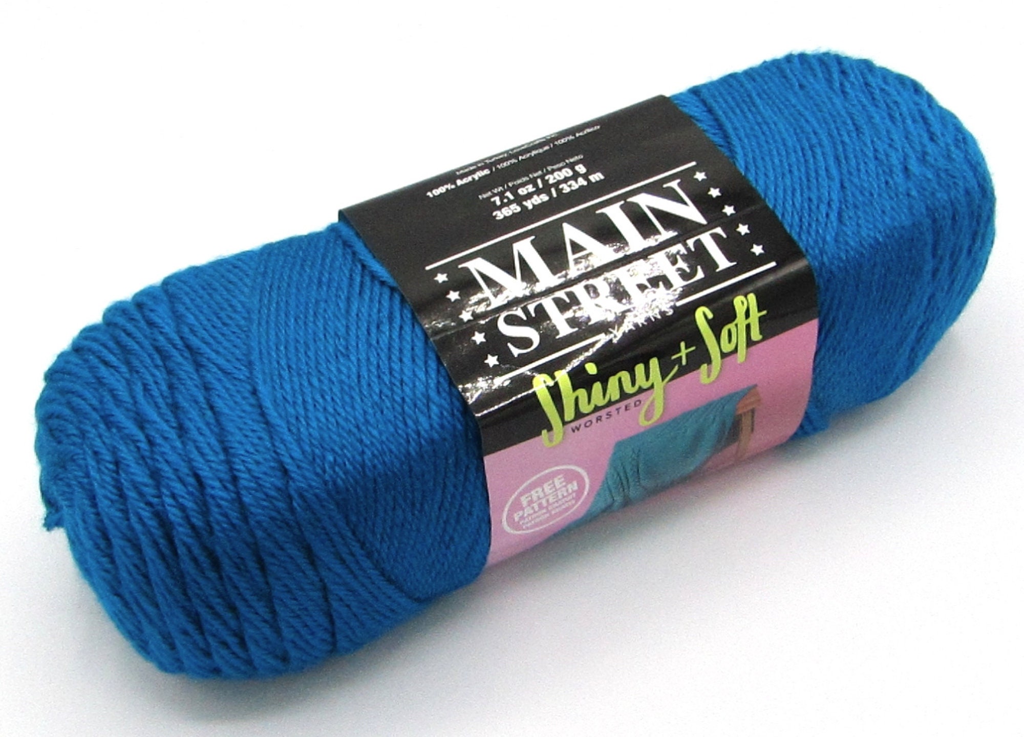 VHTF Main Street Yarns Shiny & Soft 1127 Ocean Blue 100% Acrylic ...