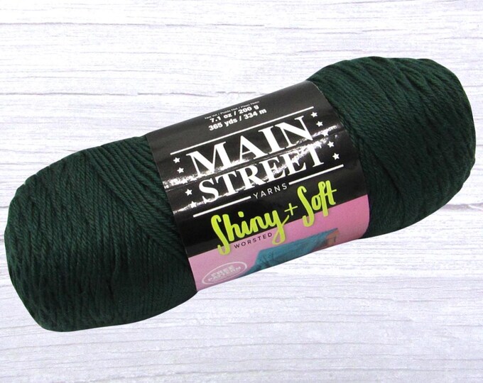 VHTF - Main Street Yarns Shiny & Soft 1129 Hunter Green 100% Acrylic ...