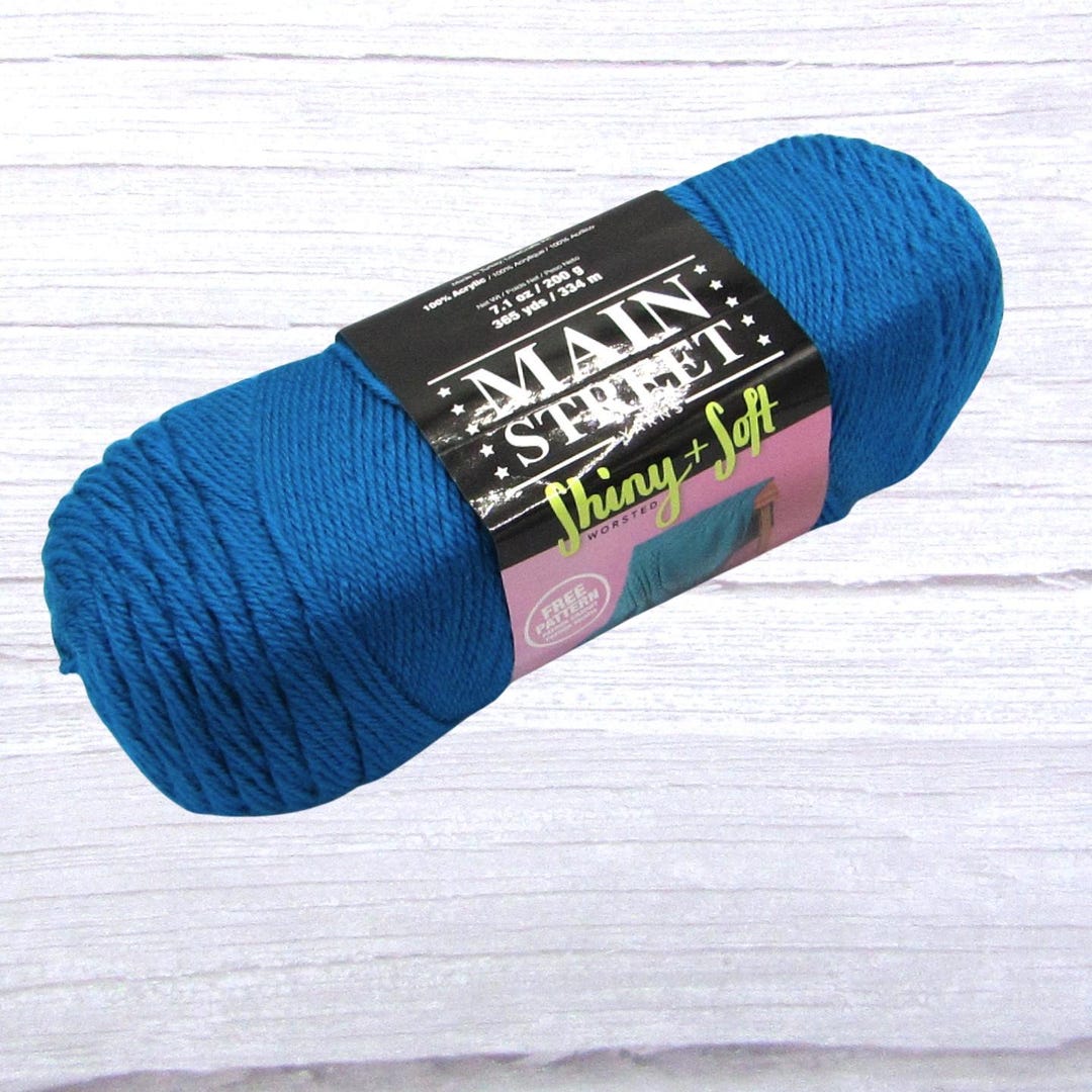 VHTF - Main Street Yarns Shiny & Soft 1127 Ocean Blue 100% Acrylic ...