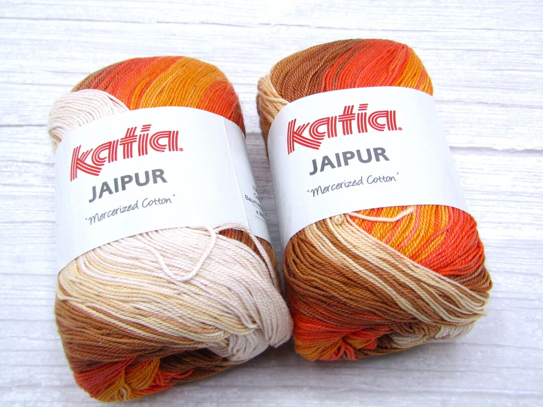 VHTF Katia Jaipur Thread Yarn Color 207 Lace Weight Mercerized Cotton 2 ...