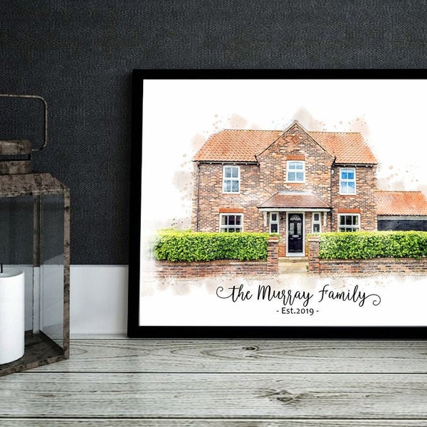 Custom House Portrait - Etsy