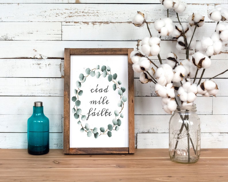 Cead Mile Failte Sign Irish Welcome Sign Entryway Decor - Etsy