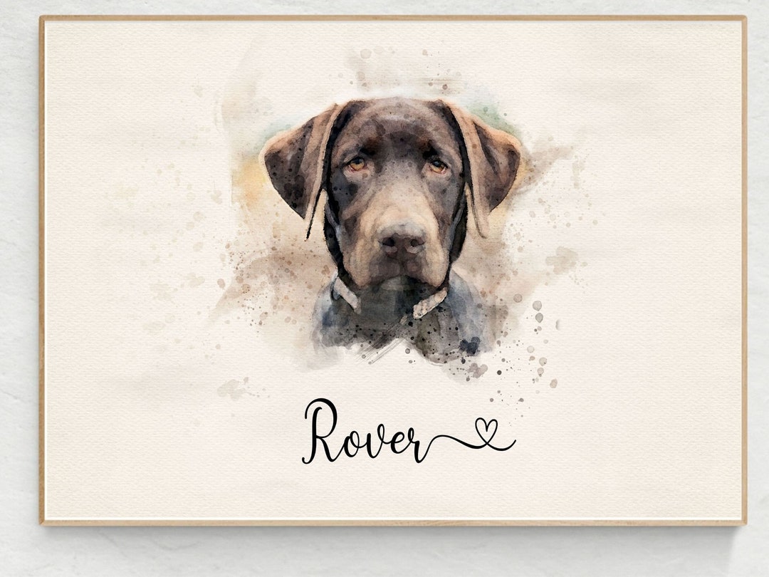 Personalised Pet Portrait, Custom Dog Portrait, Custom Pet Portrait ...
