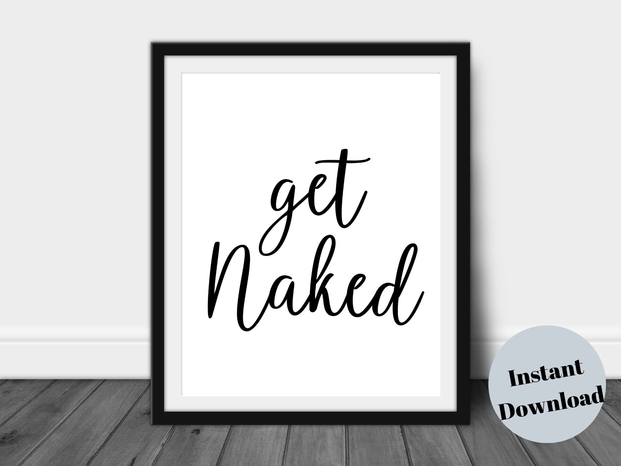Get Naked Print Get Naked Printable Bathroom Print Bathroom Etsy