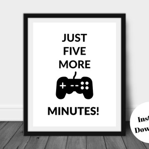 Set of Gaming Prints, Video Game Downloads for Teenage Bedroom, Game ...