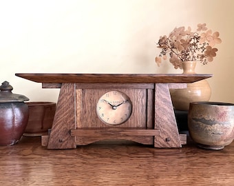 Mission Style Mantle Clock - Etsy