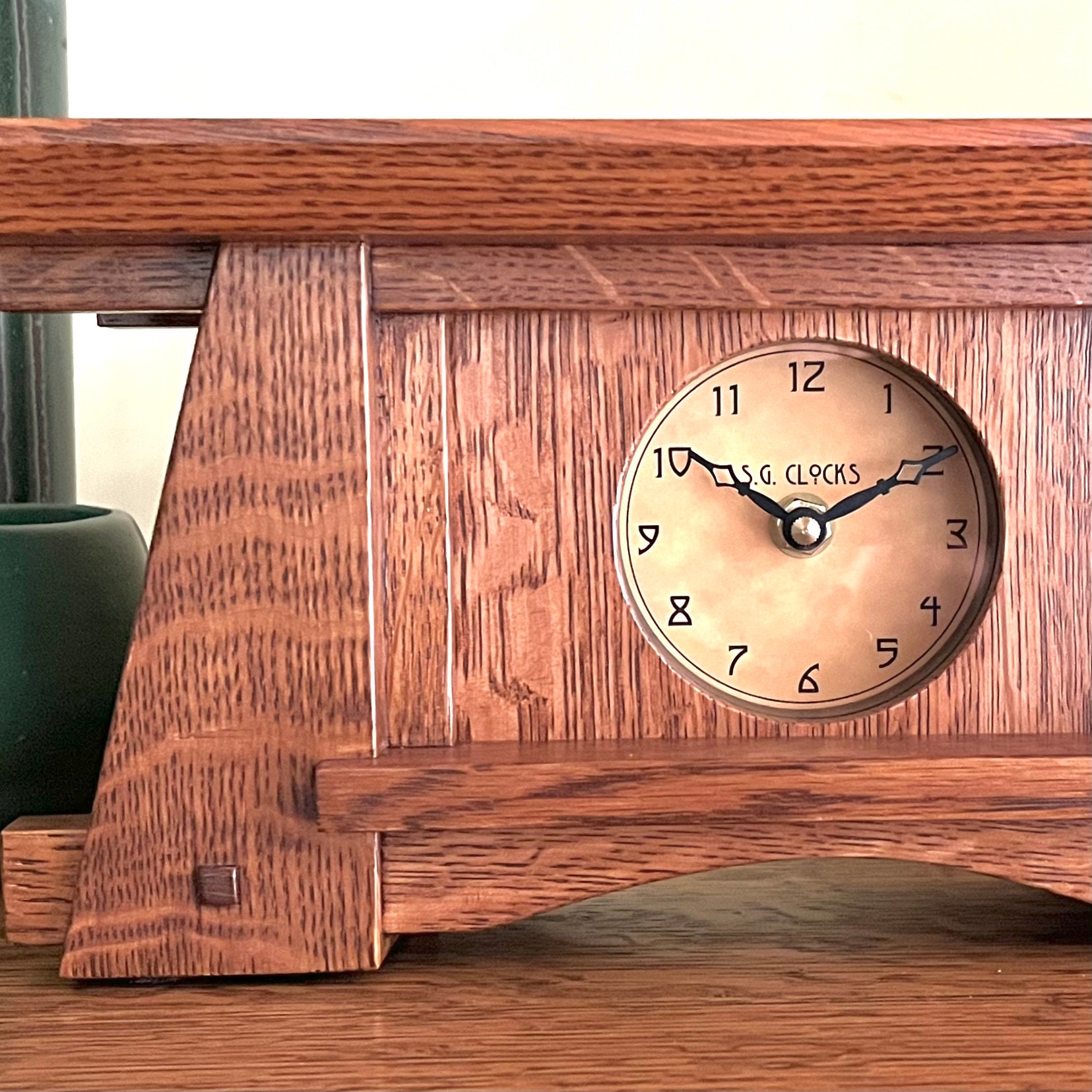 Mission Style Mantel Clock - Etsy