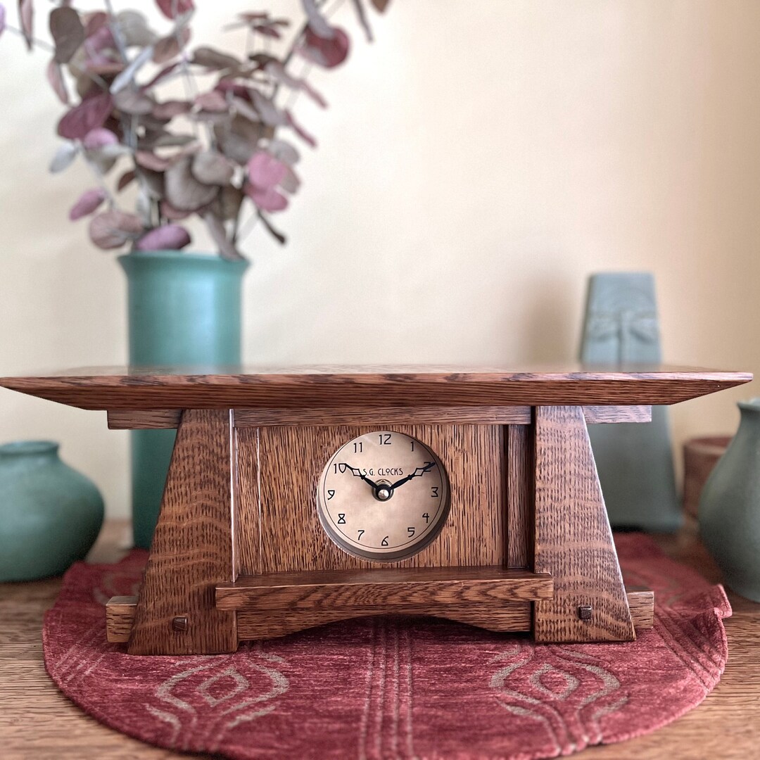Mission Style Mantel Clock - Etsy