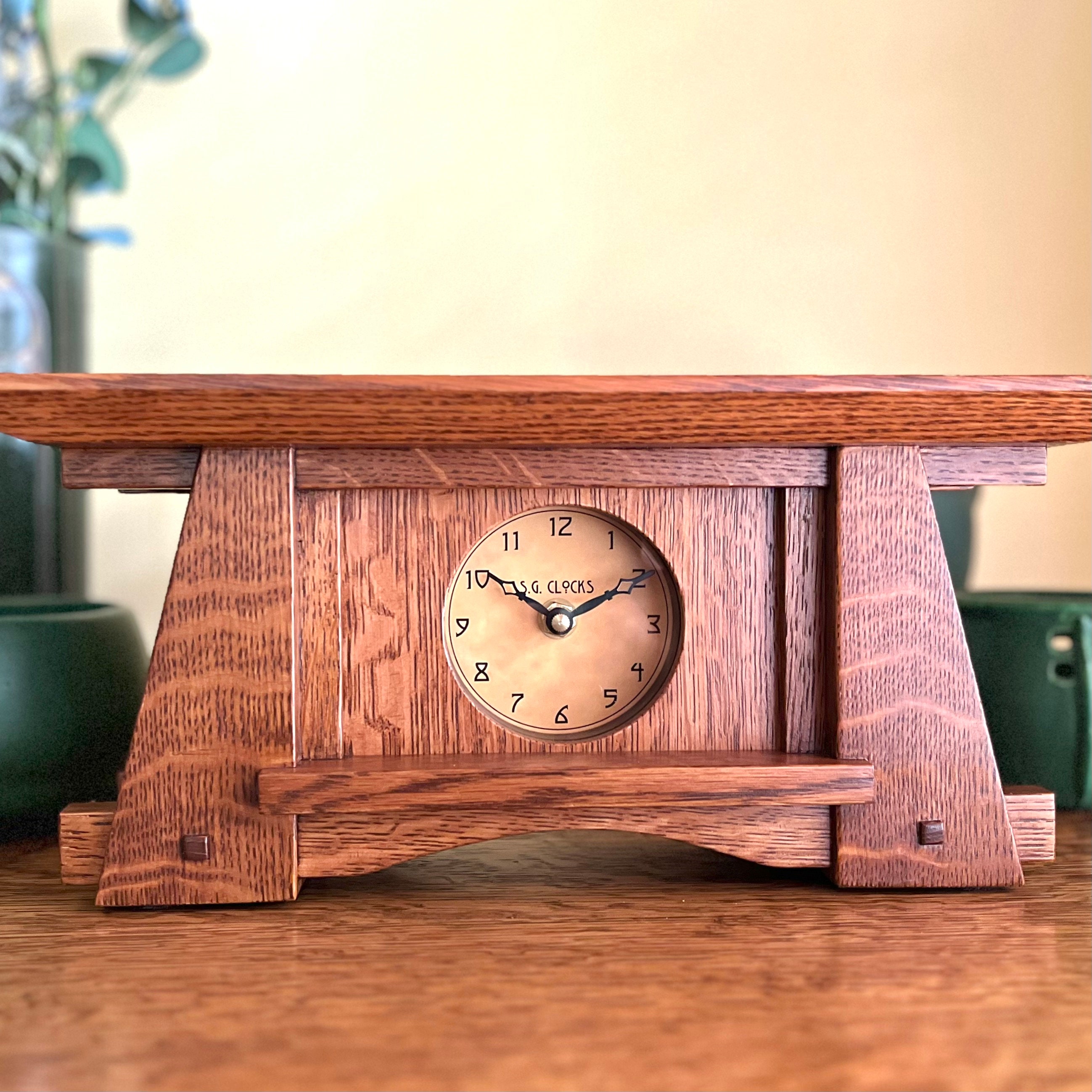 Mission Style Mantel Clock - Etsy