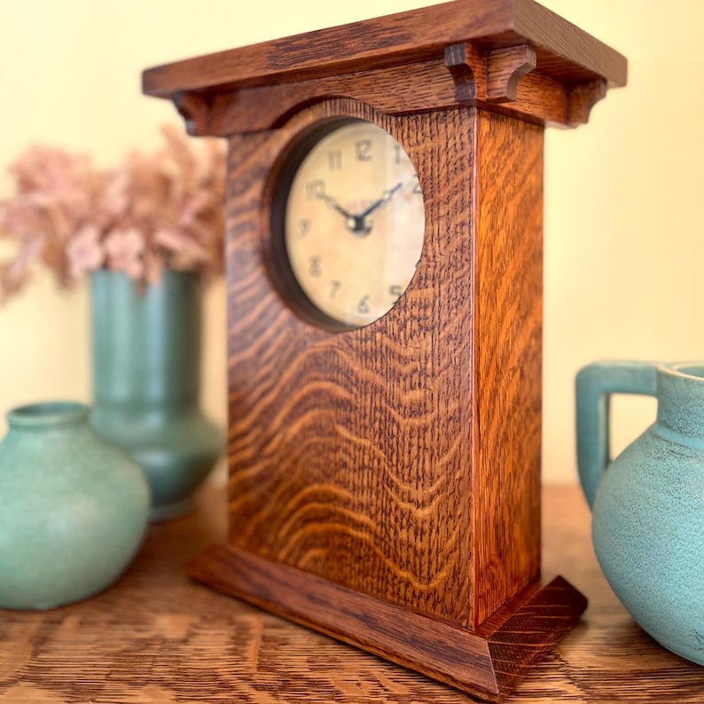 Mission Style Mantel Clock - Etsy