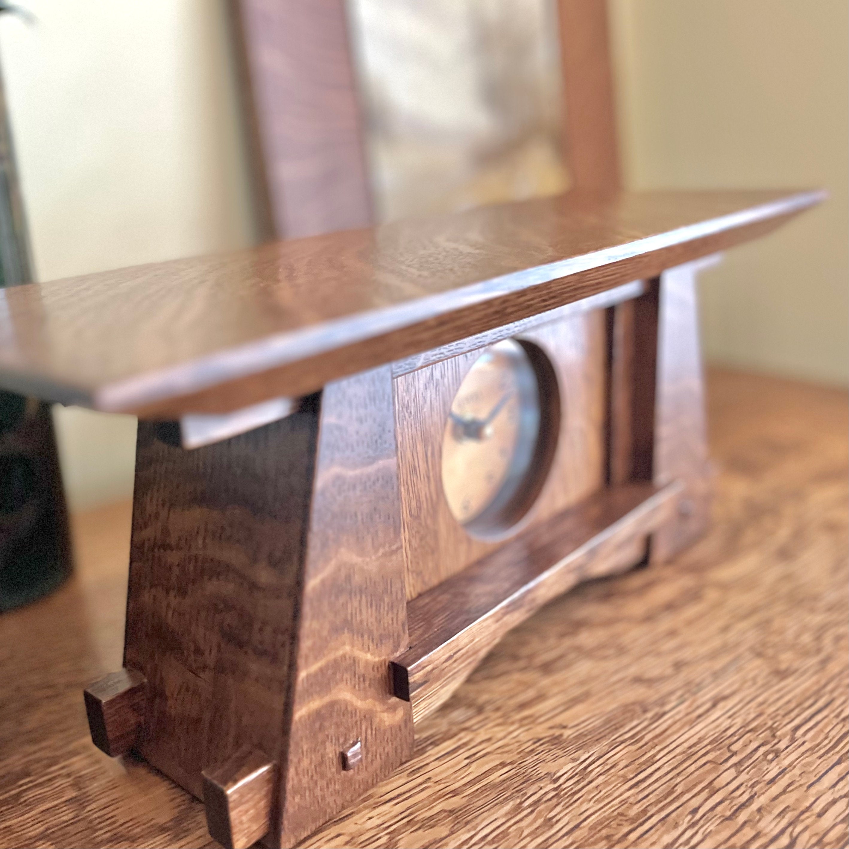 Mission Style Mantel Clock - Etsy