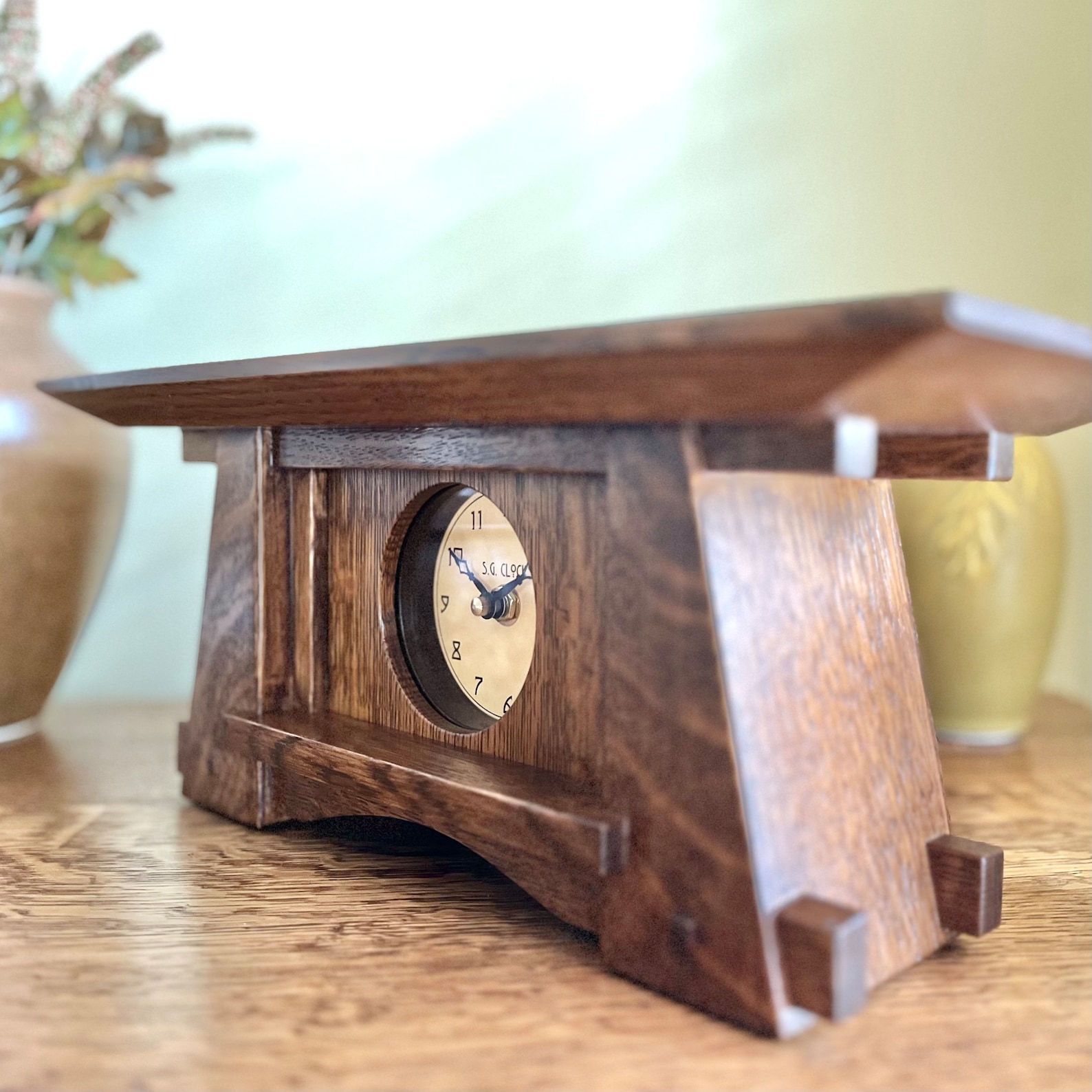 Mission Style Mantel Clock - Etsy