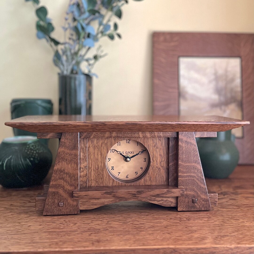 Mission Style Mantel Clock - Etsy