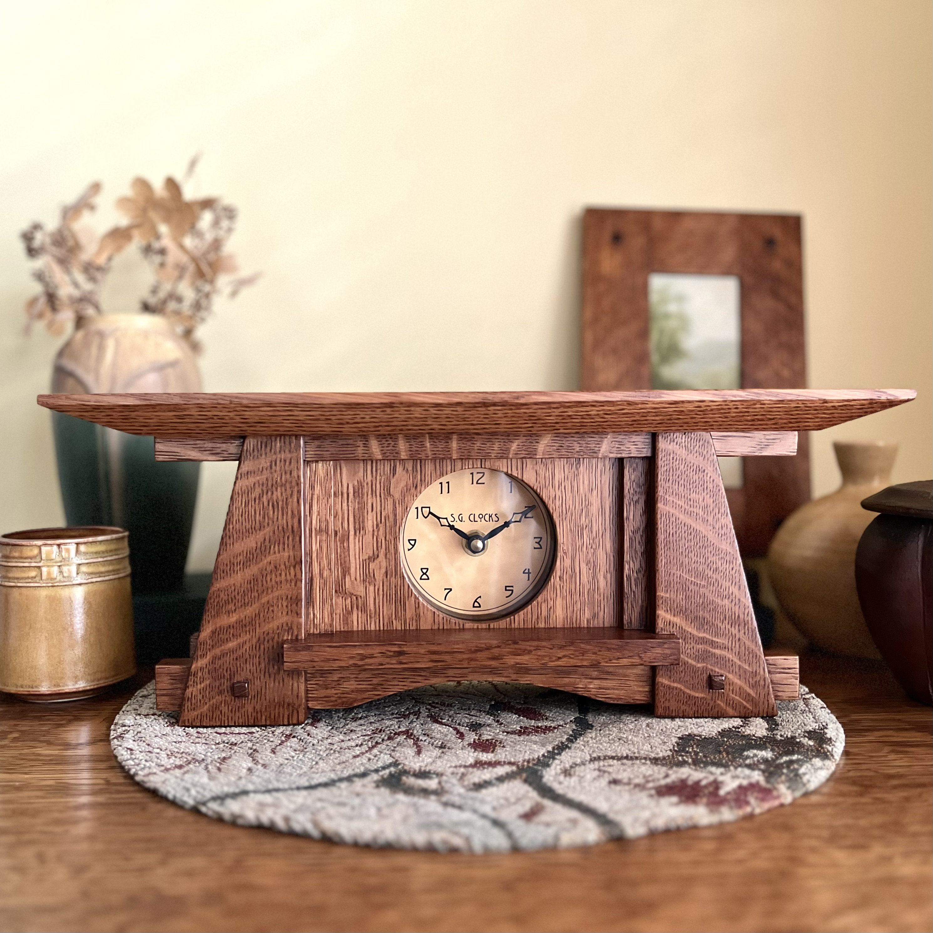 Mission Style Mantel Clock - Etsy