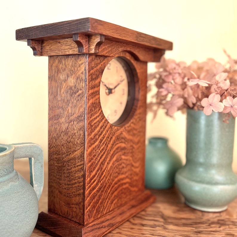 Mission Style Mantel Clock - Etsy