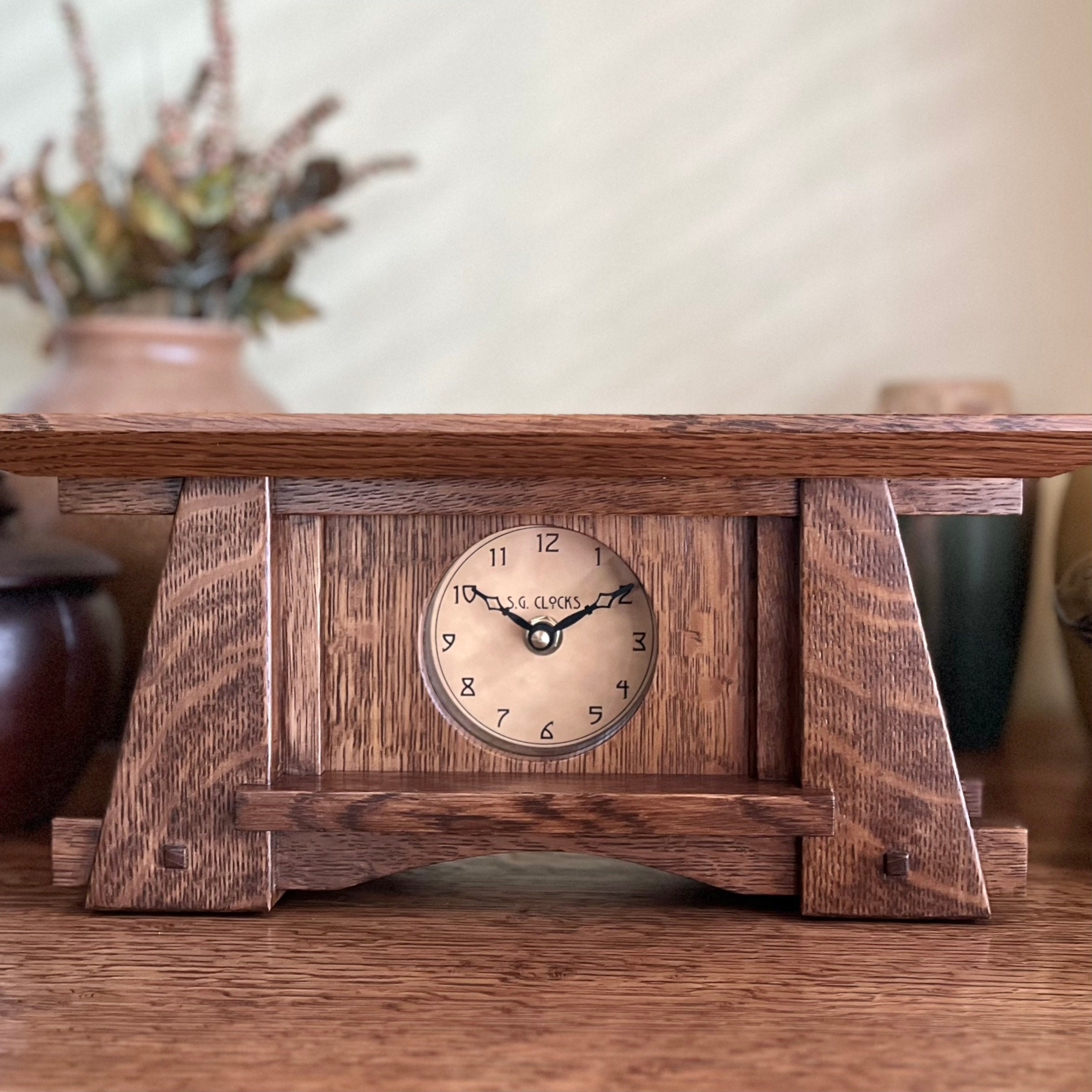 Mission Style Mantel Clock - Etsy