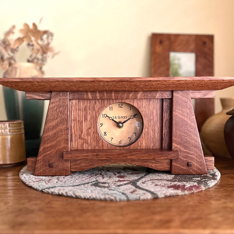 Mission Style Mantel Clock - Etsy
