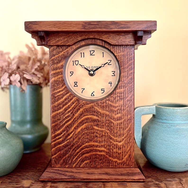 Mission Style Mantel Clock - Etsy