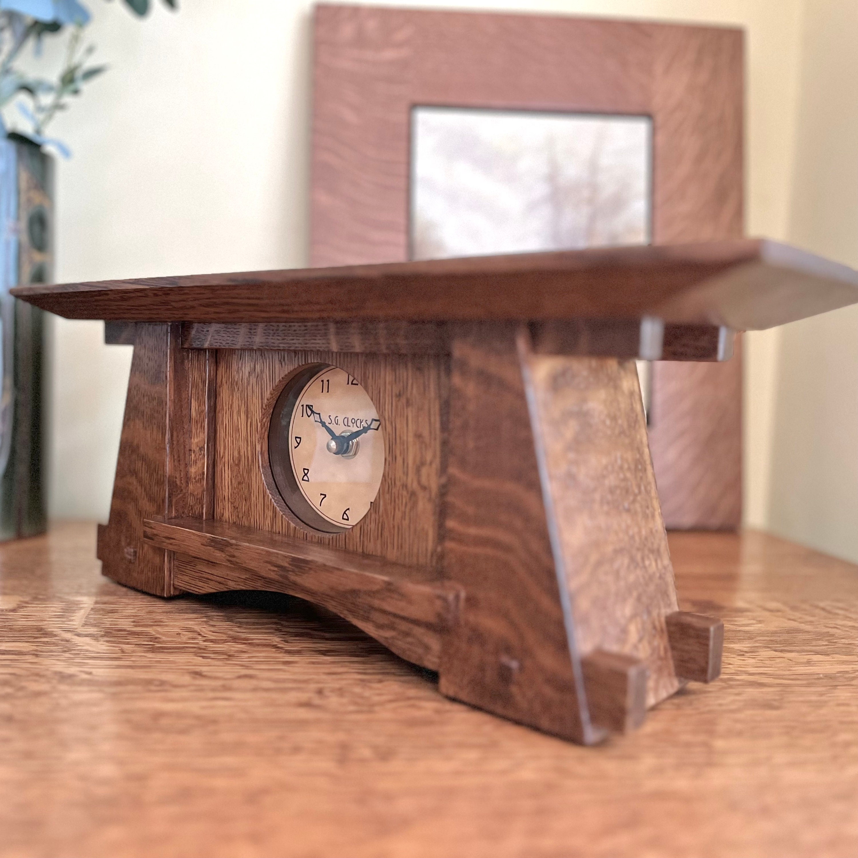 Mission Style Mantel Clock - Etsy