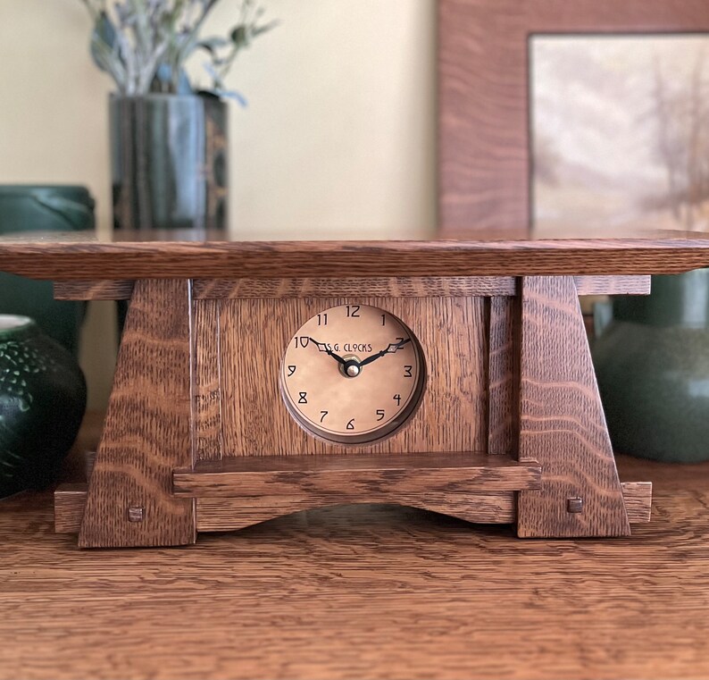 Mission Style Mantel Clock - Etsy