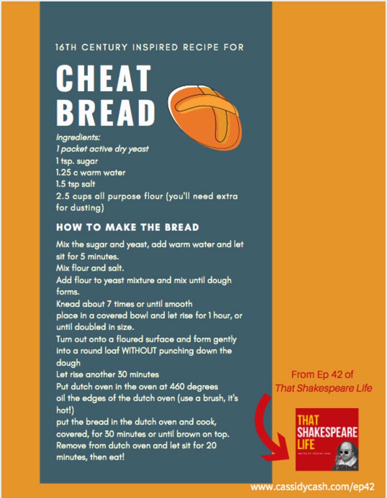 RECIPE GUIDE: 16th Century Modernized Cheat Bread - Etsy