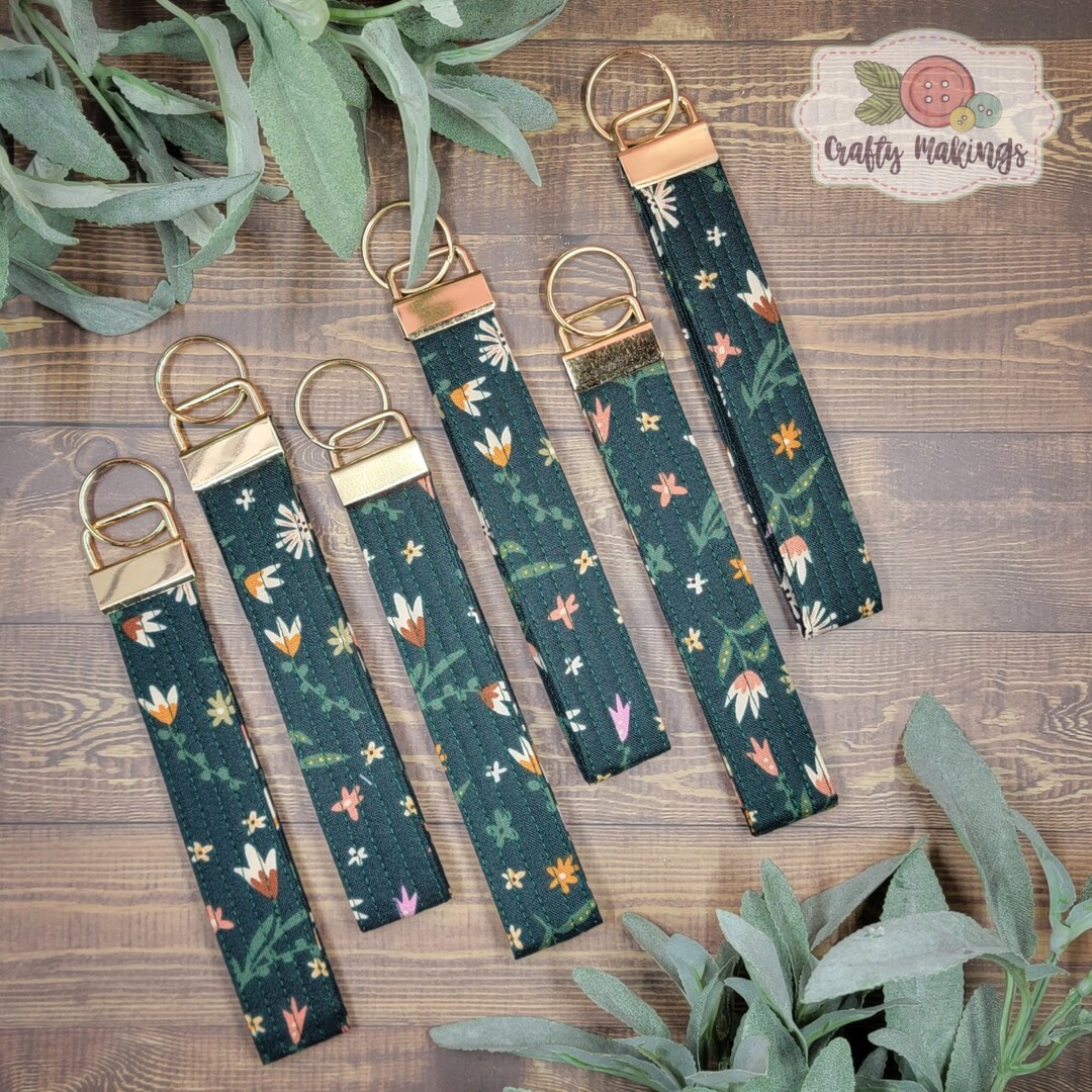Floral Keychain | Floral Key Fob | Fabric Key Fob | Gifts for Her ...