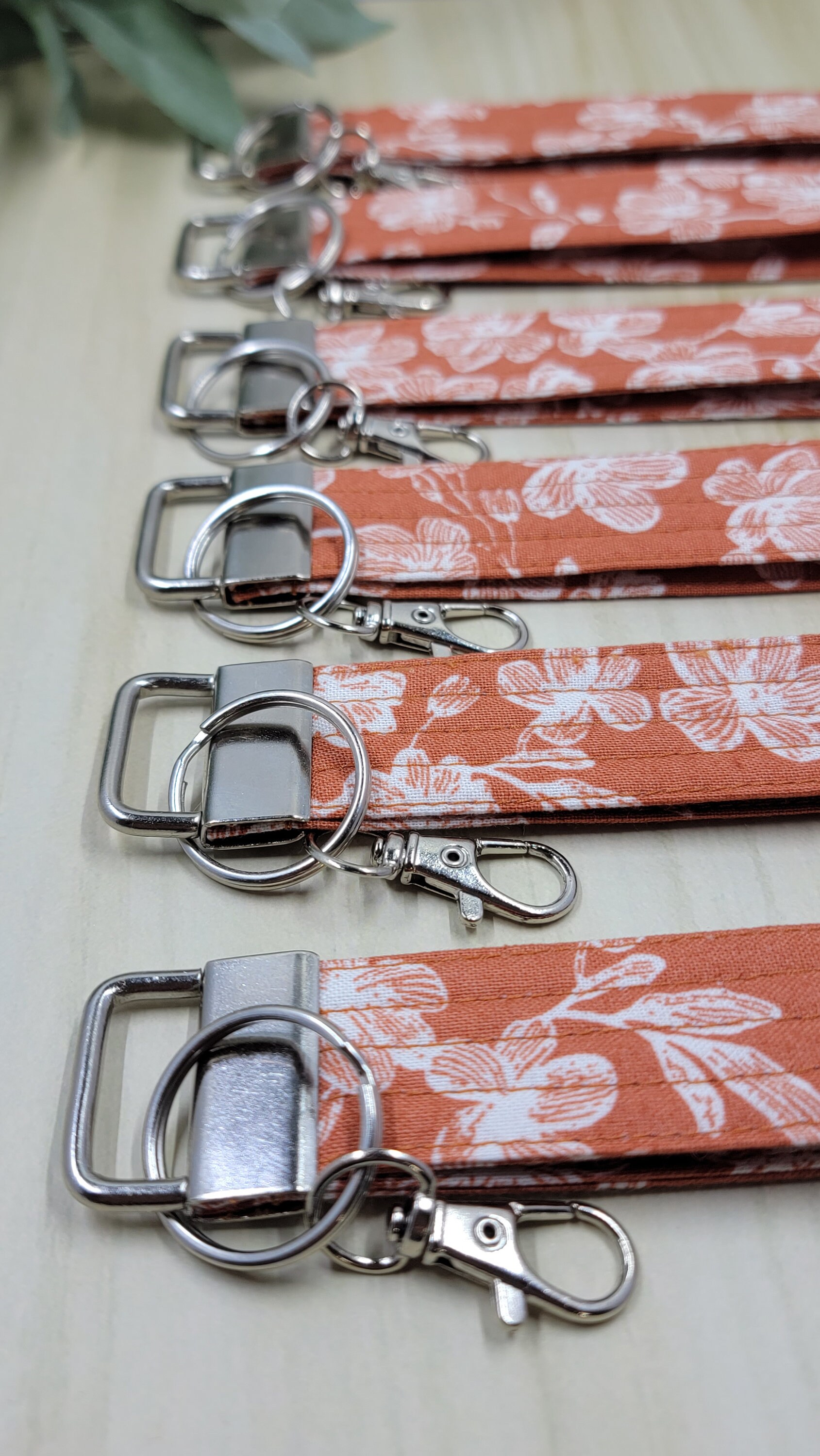 Floral Keychain Floral Key Fob Fabric Key Fob Gifts for Her Keychain ...