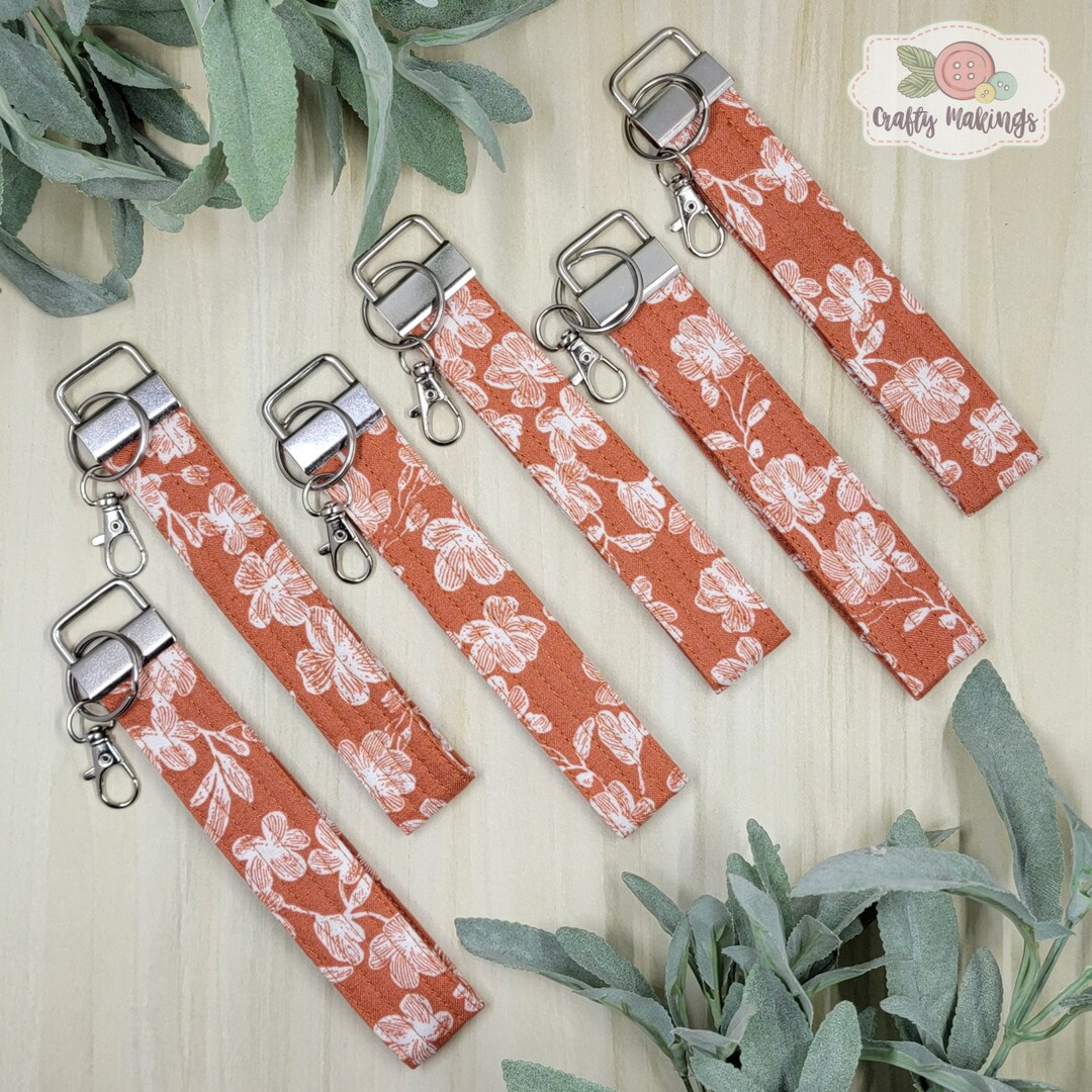 Floral Keychain | Floral Key Fob | Fabric Key Fob | Gifts for Her ...