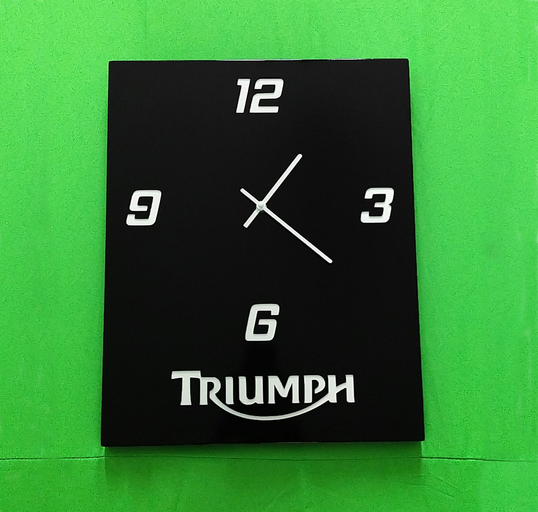Triumph Laser-cut Steel Wall Clock Triumph Logo Clock - Etsy
