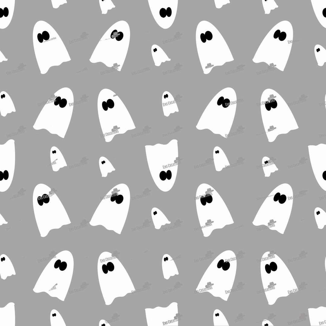 Ghost Seamless Pattern | Halloween Digital Paper - Etsy