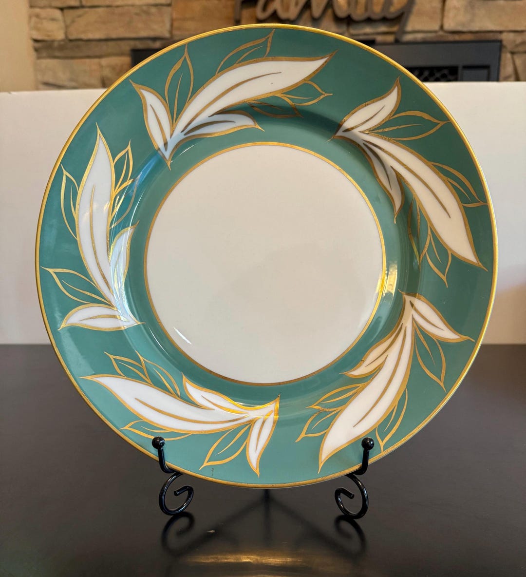 Royal Jackson Fine China 10” Dinner Plate With Gold Trim and Leaves - Etsy