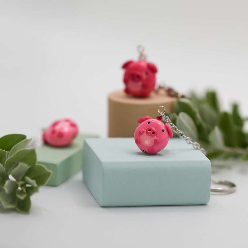 Pig Key Chains - Etsy