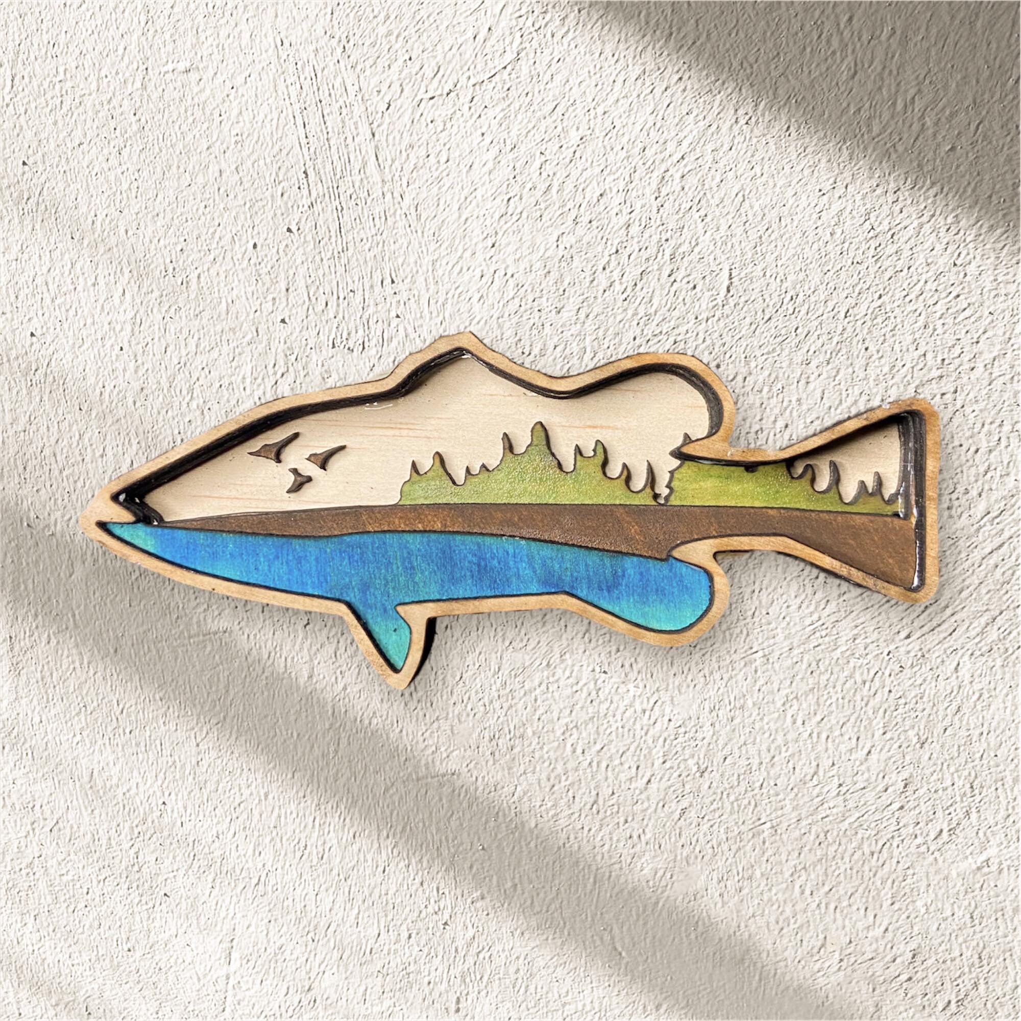 5 Layer Bass Fish SVG File Digital File Laser File Glowforge File - Etsy