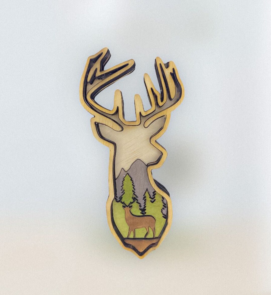 6 Layer Deer SVG Digital File for Laser Cutting Glowforge File - Etsy