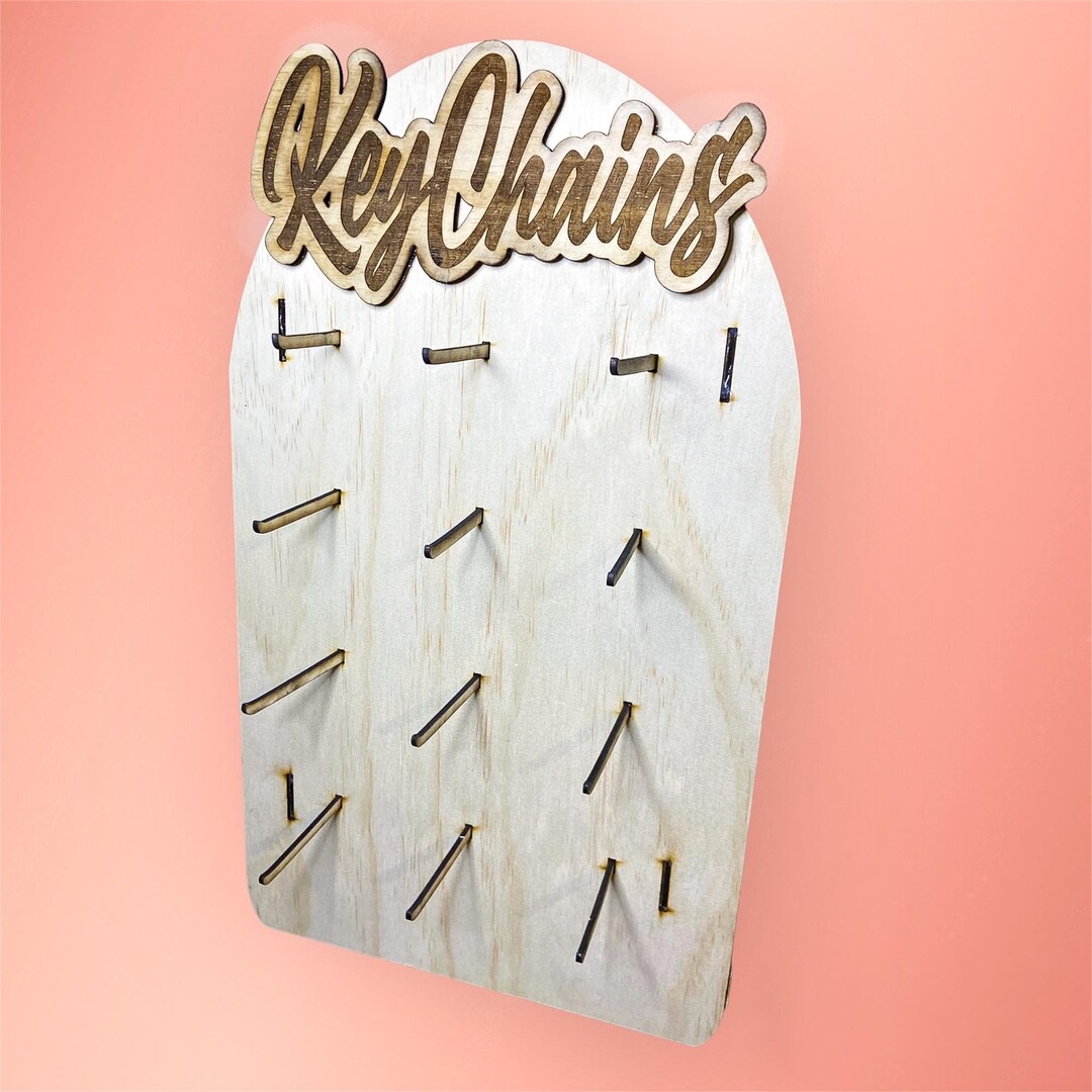 Keychain Display Keychain Holder SVG and PNG Digital File for Laser ...