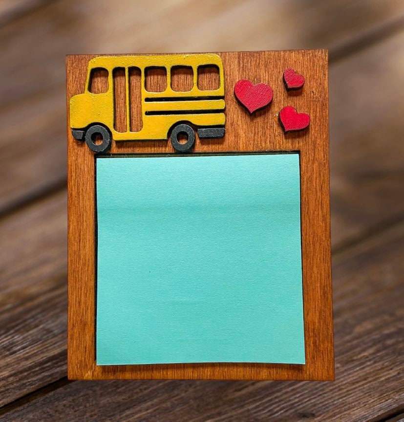 School Bus Driver Sticky Note Pad SVG and PNG Digital File for Laser ...