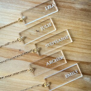 Permanent Jewelry Acrylic Engraved Tags - Etsy