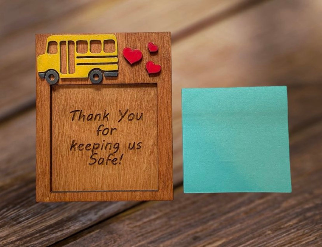 School Bus Driver Sticky Note Pad SVG and PNG Digital File for Laser ...