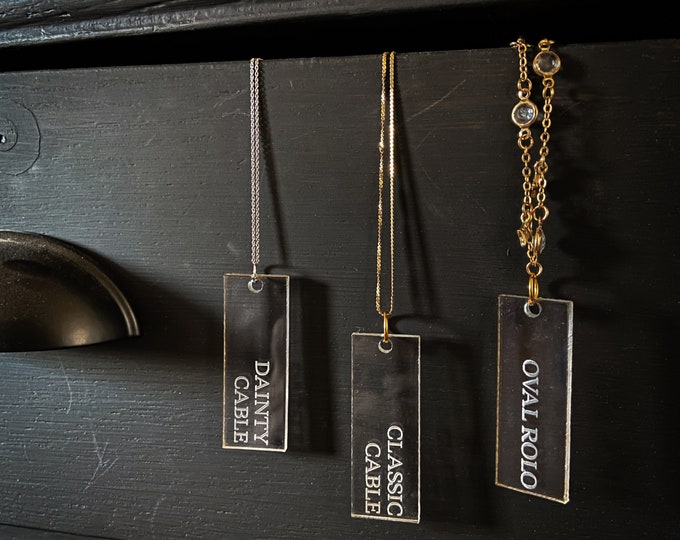 Permanent Jewelry Acrylic Engraved Tags - Etsy