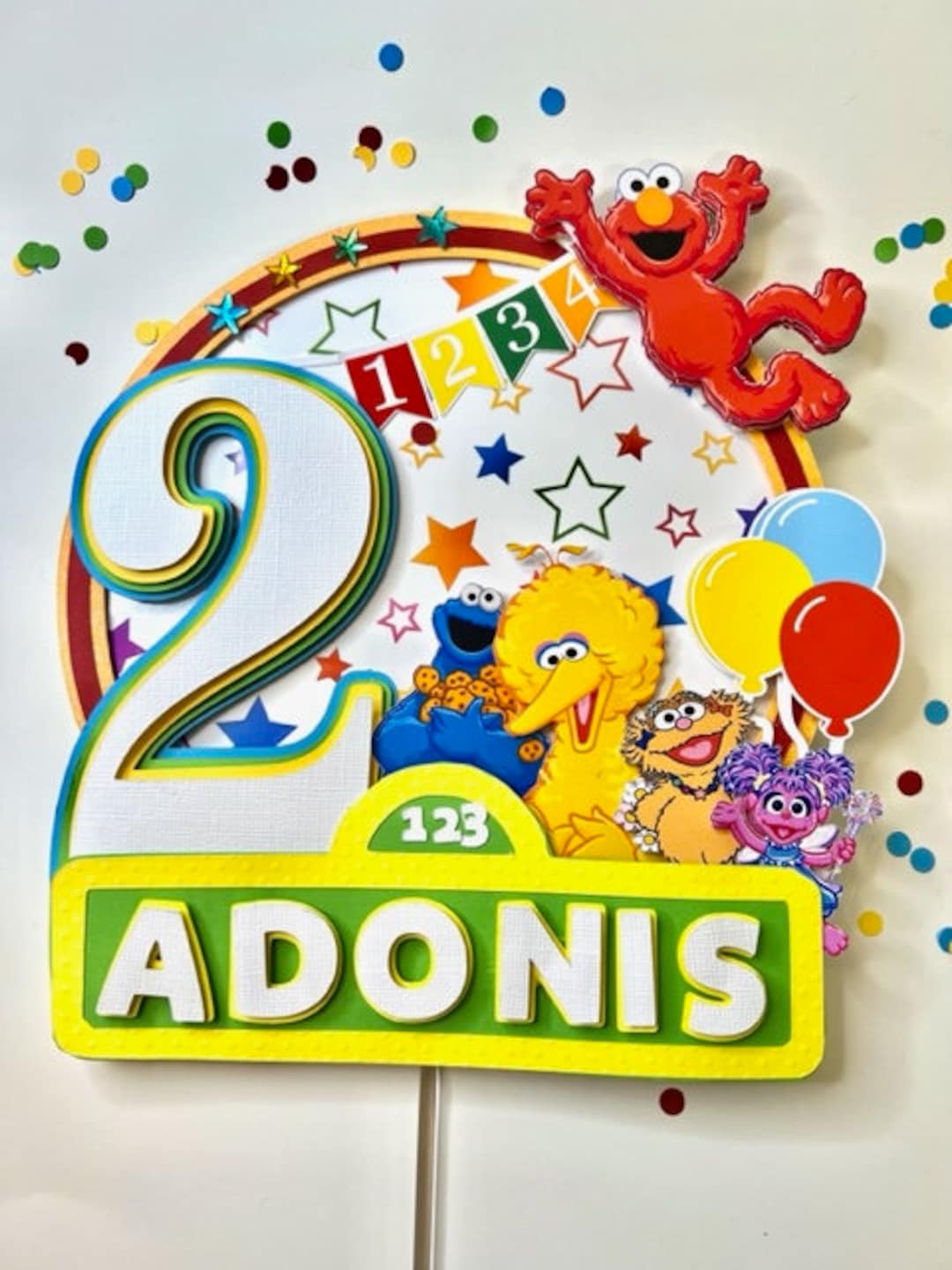 Elmo Cake Topper Sesame Street Cake Topper Sesame Street - Etsy