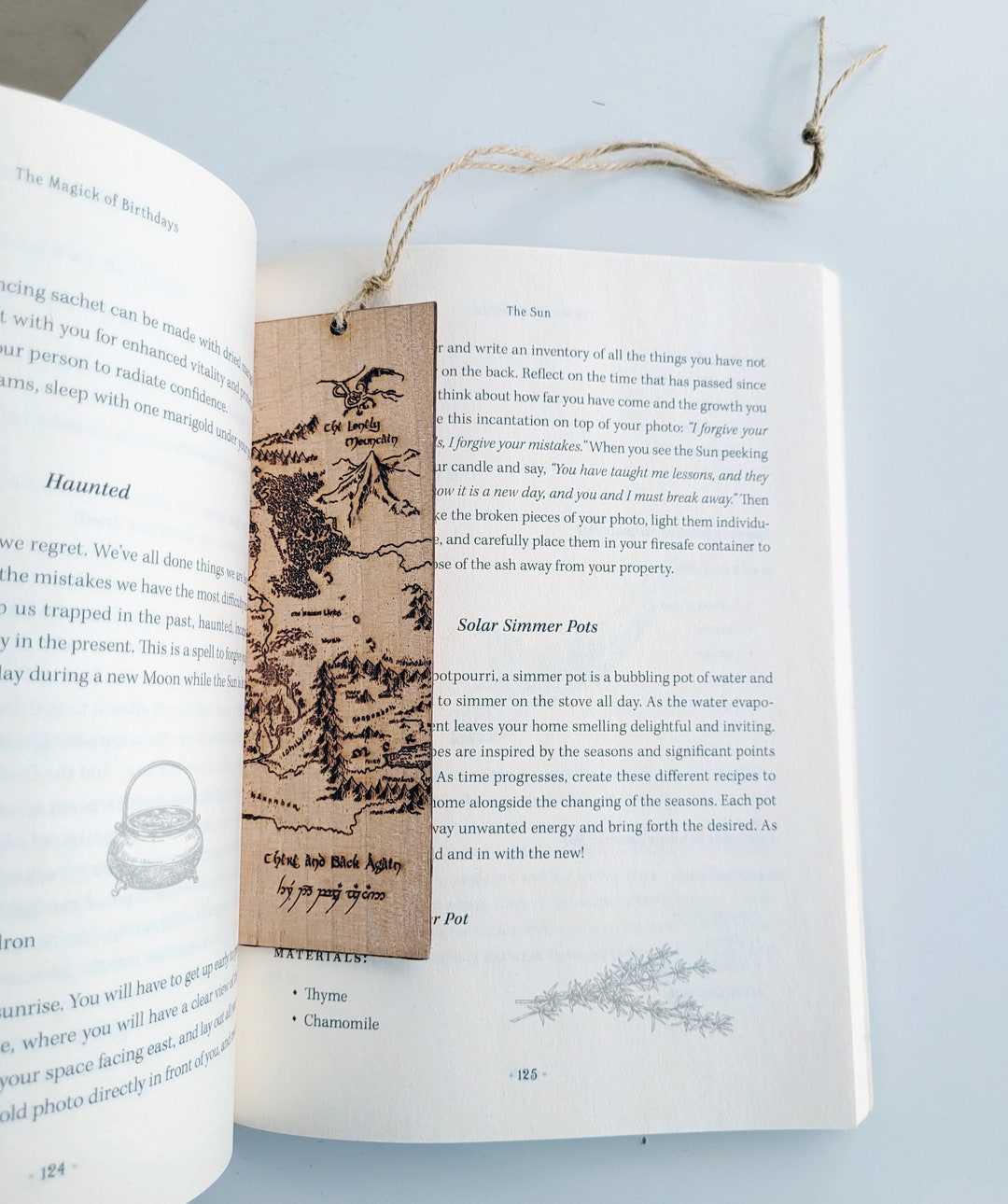 Wooden Bookmark Lord of the Rings Middle Earth Map Walnut - Etsy