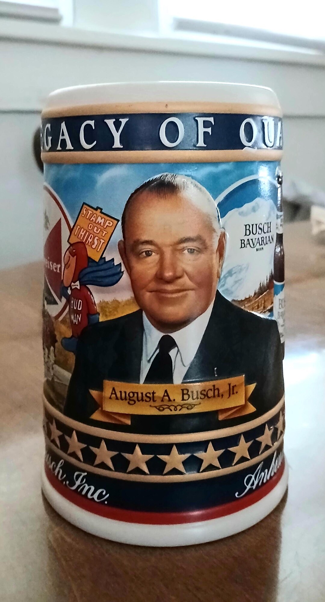 Budweiser Stein From the 2004 Bush Family Series, Specifically the 4th ...