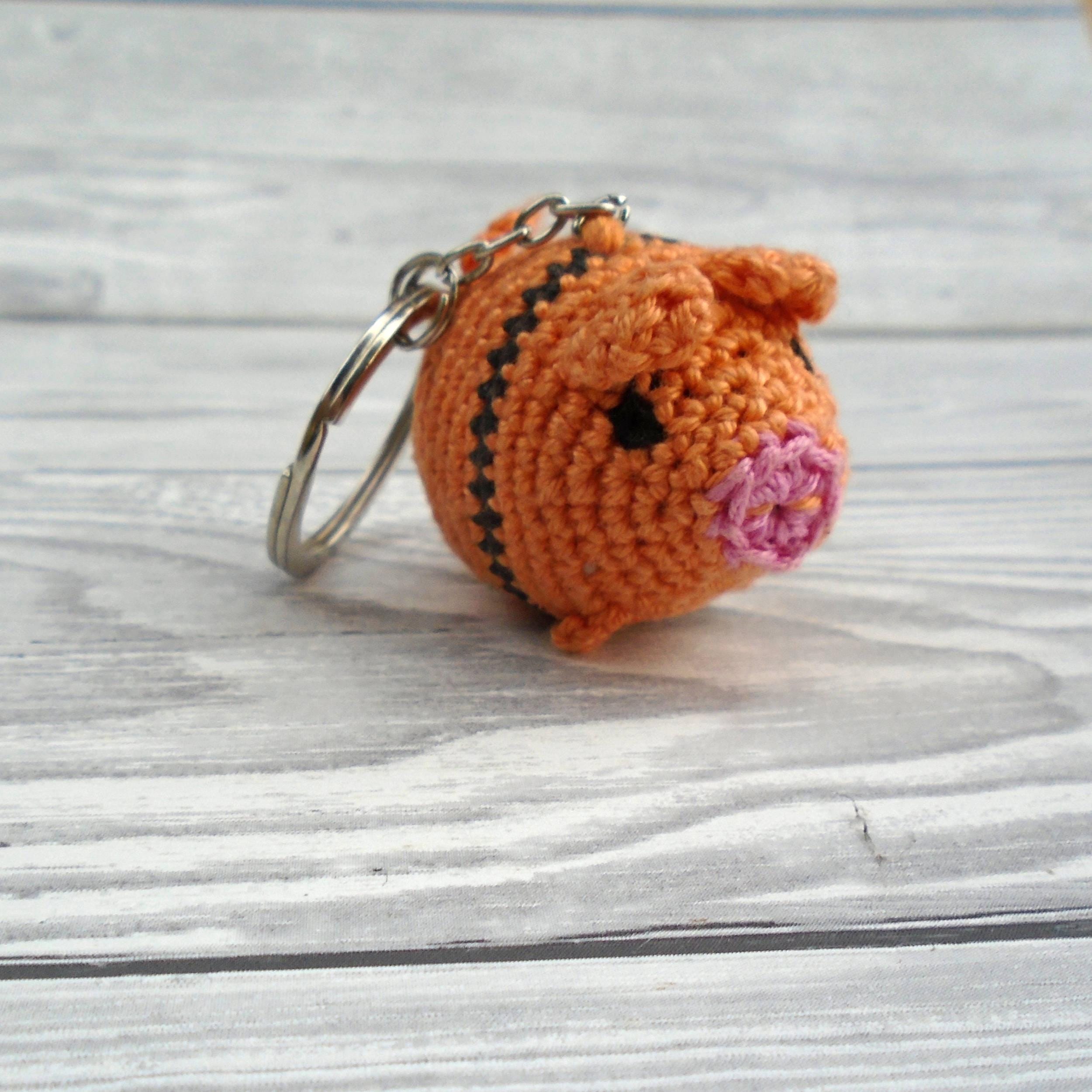 Piggy Key Chain, Orange Piglet, Pig Key Ring, Unique Key Chains, Mini ...