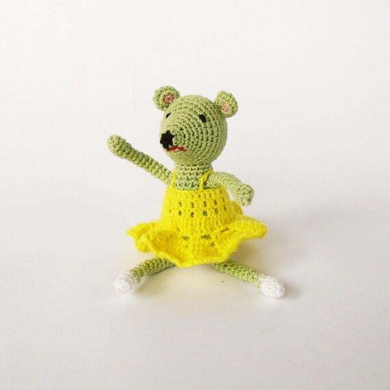 Little Mouse Ballerina Doll Handmade Crochet Mouse Toy Stuffed - Etsy